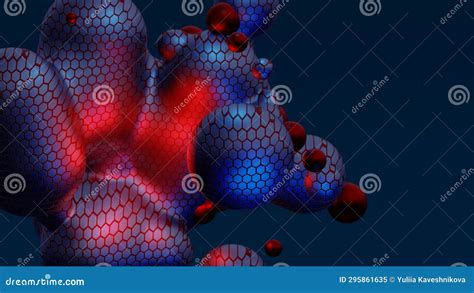 Metaball Bubble Infographic No Text Cartoon Vector