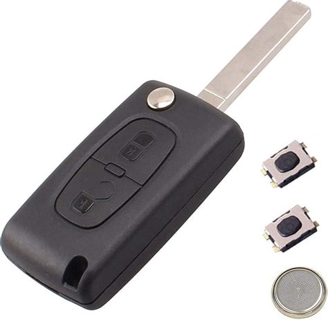 Lakamodo Coque Plip Clé 2 Boutons Pour Peugeot 206 207 308 3008 5008