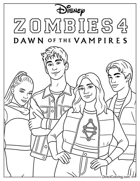 Disney Zombies Coloring Pages Printable