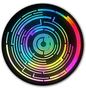 Dj Spiral Neon Lights Scratch Pad Vinyl Memorabilia 7 Inch Slip Mat