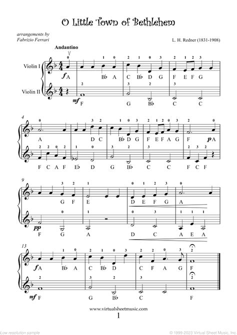 Very Easy Christmas Violin Duets Sheet Music Songs Pdf