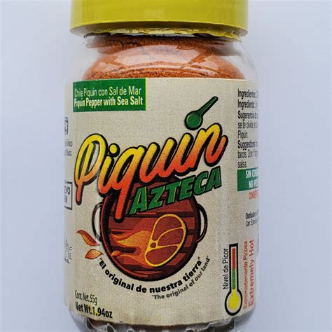 Chile Piquín Molido Con Sal De Mar 55g Piquin Azteca