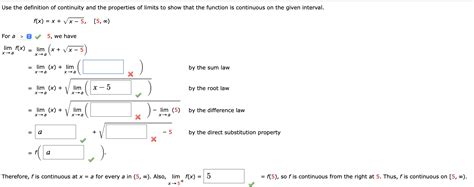 Solved Use The Definition Of Continuity And The Properties Chegg