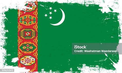 白い背景にトルクメニスタンの国旗とブラシペイントテクスチャー お祝いのベクターアート素材や画像を多数ご用意 お祝い ひびが入った