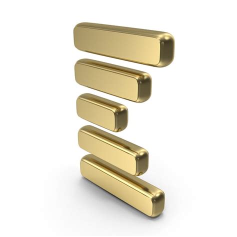 Paragraph Left Alignment Symbol 3d Incl Gold And Left Envato Elements