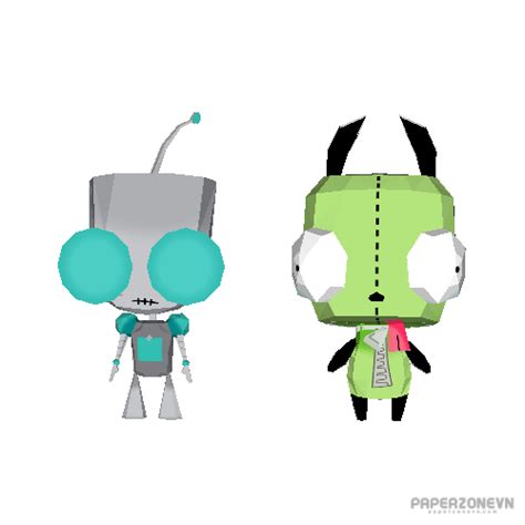 Cartoon Invasor Zim GIR G Information Retrieval Unit Paperzone VN