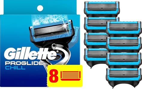 Gillette Proglide Chill Razor Refills For Men 8 Blade