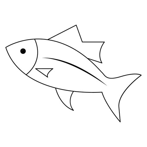 Premium Vector Continuous One Line Drawing Of Big Fish And Single