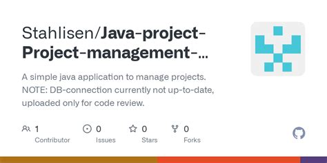 github stahlisen java project project management system a simple
