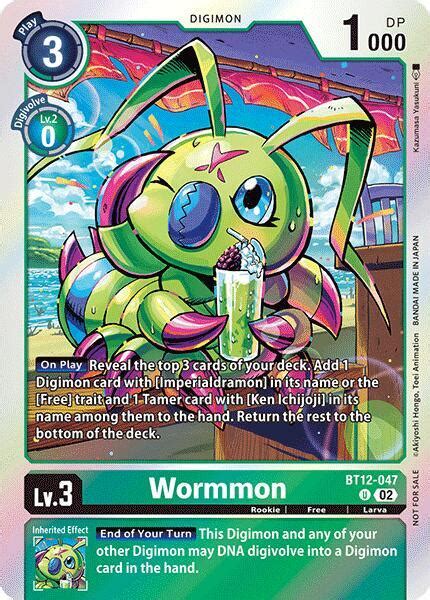 Wormmon Bt12 047 Convention Promo 2024 Across Time Digimon Card