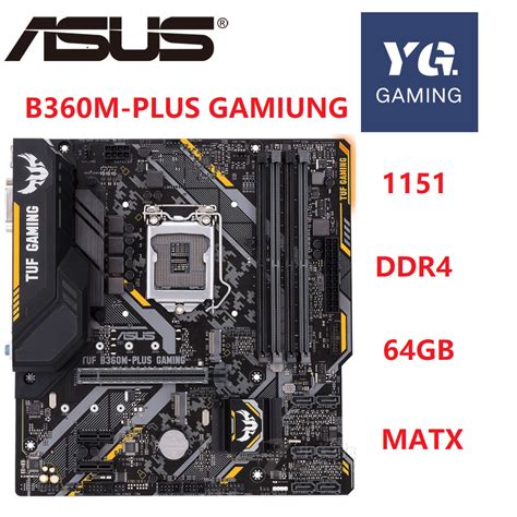 Used Tuf B360m Plus Gaming Desktop Motherboard Intel B360 Chipset