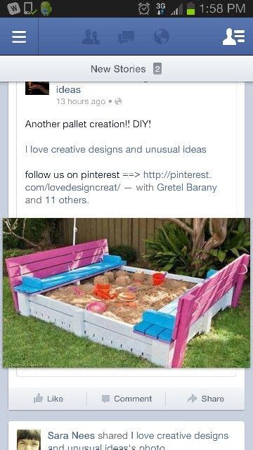 Pallet Boc Backyard Diy Projects Diy Backyard Diy Sandbox