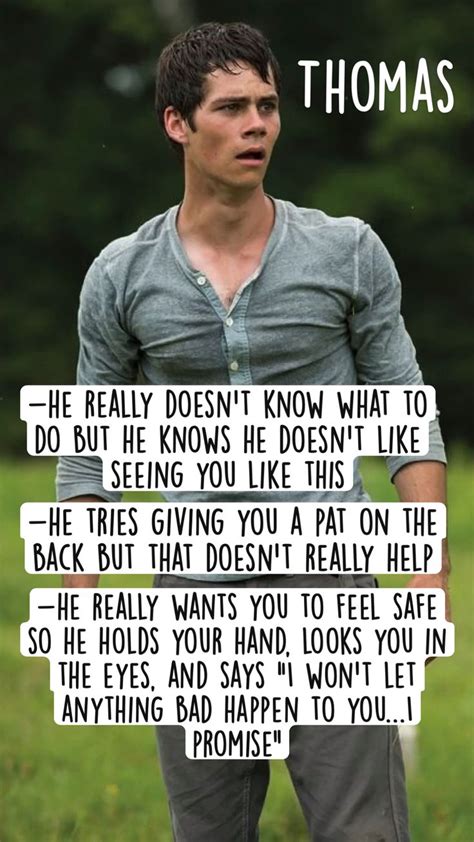 TMR Babes React When Youre Scared In The Glade Maze Runner Series Maze Runner Characters