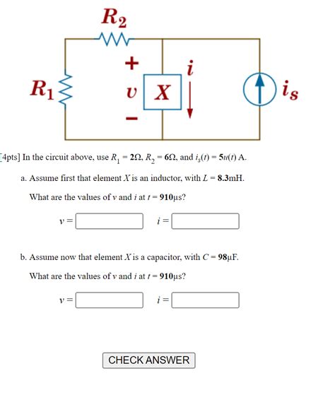 Solved In The Circuit Above Use R R And Chegg