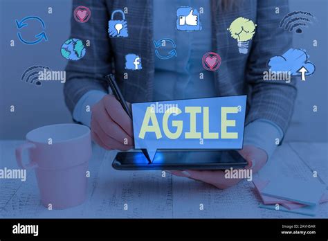 Writing Note Showing Agile Business Concept For Particular Approach To Project Management That