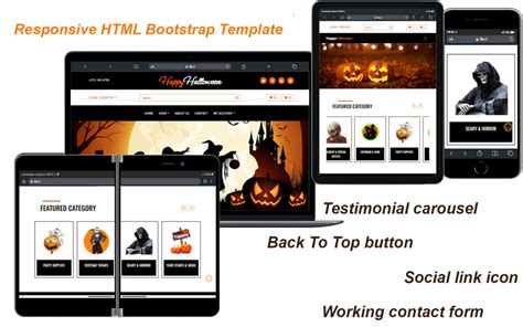 Halloween Templates Responsive Html Bootstrap