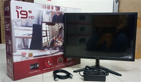 Spc Monitor Komputer Led 19 Inch Hd Garansi Resmi Sabira