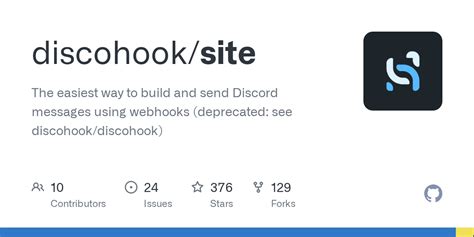 Github Discohooksite The Easiest Way To Build And Send Discord