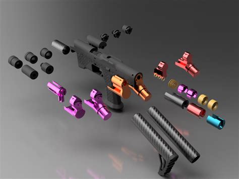 🤏 Mod 9 Sl V2 Small Hpa Pistol For Arp Mags・ Stl File For 3d Printing・cults