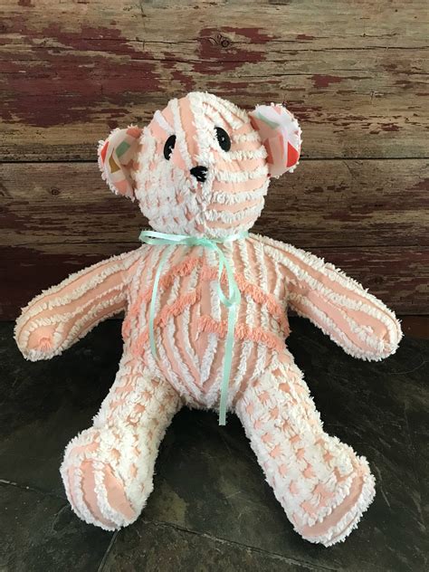 Chenille Teddy Bear Etsy