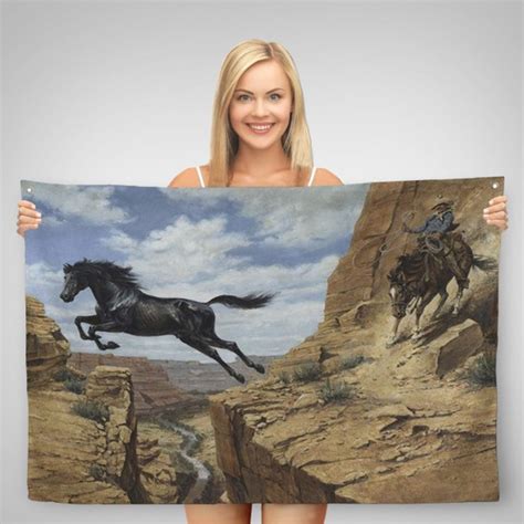 Atı Yakalamaya Çalışan Kavboy Duvar ÖrtÜsÜ Halisi 6537 Fiyatı