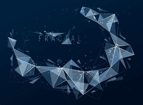 Premium Vector Low Poly Particles Abstract Vector Background Polygonal Fractal Design 3d