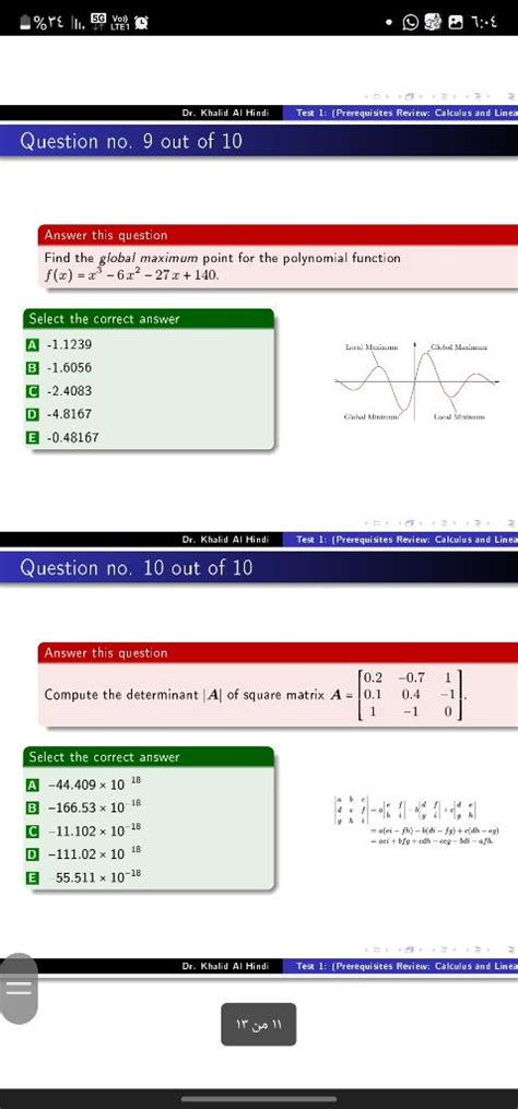 Solved Find The Global Maximum Point For The Polynomial