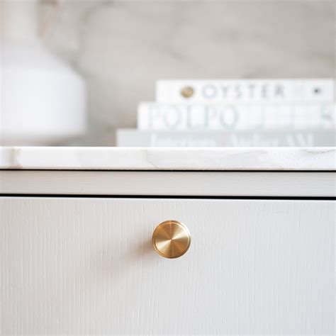 Knob Uno Brushed Untreated Brass Knobs Beslag Design
