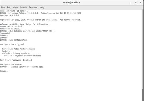 using the feature recover standby database from service dataguard on
