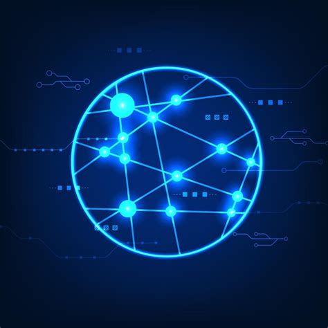 premium vector technology abstract background hub that connects the