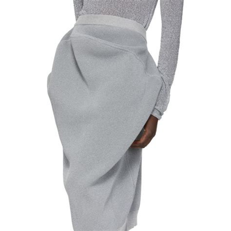 Jil Sander Grey Reflective Skirt Jil Sander
