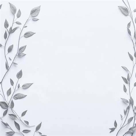 Um Fundo Branco Com Folhas Vetor Premium