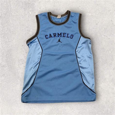 Vintage Jordan Carmelo Anthony Jersey In Light Blue Depop