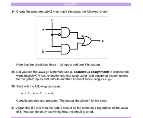 solved 34 create the program labk6 v so that it simulates