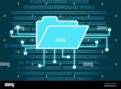 A Digital Illustration Of A Data File With A Binary Code Background