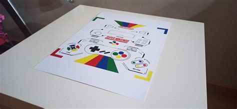 3d File Download Snes Controller Disassemble Layout Template Pdf Format