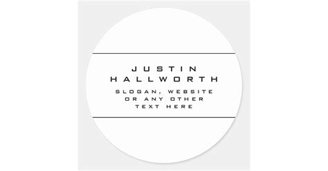 Unique Looking Black And White Classic Round Sticker Zazzle