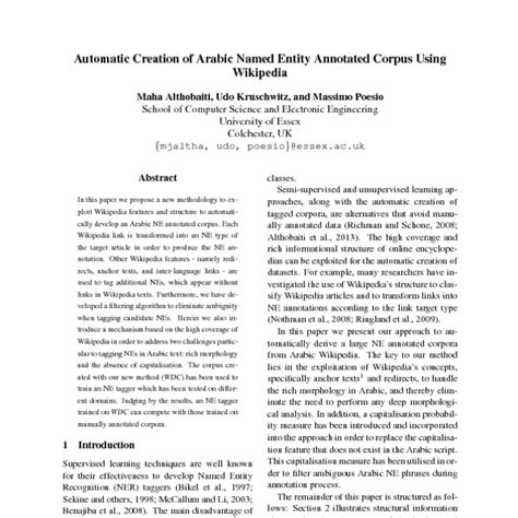 Automatic Creation Of Arabic Named Entity Annotated Corpus Using