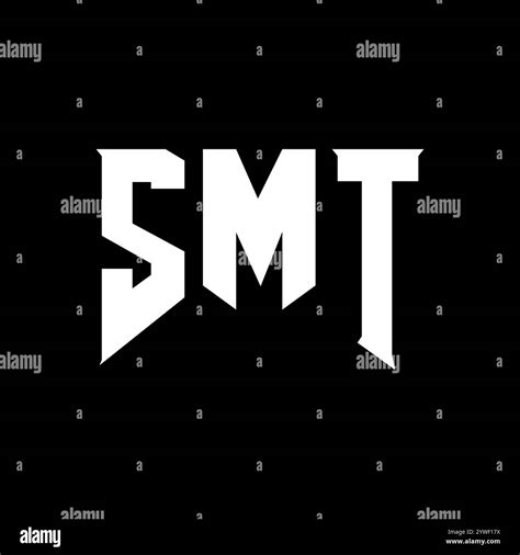 Smt Letter Logo Design For Technology Company Smt Logo Design Black