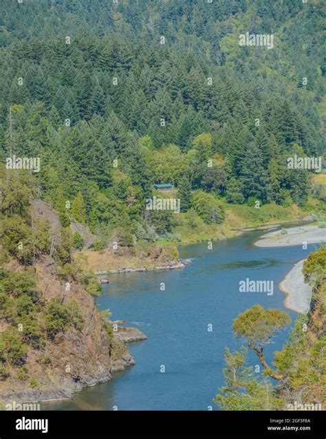 The Rogue River Flowing Through The Siskiyou National Forest In Oregon
