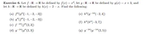 Solved Exercise 6 Let Fr→r Be Defined By Fxx2 Let