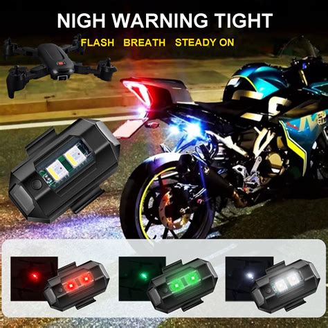7 Color Flash Led Warning Lights For Bikes Or Bicycles Cycle