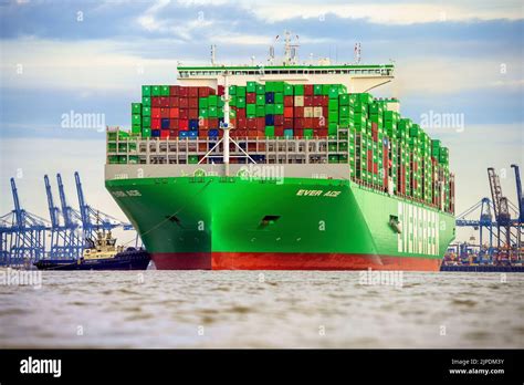 Ever Ace Evergreen The Ultra Large Container Carrier At The Port Of