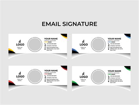 Minimalist Email Signature Template Design 25875932 Vector Art At Vecteezy
