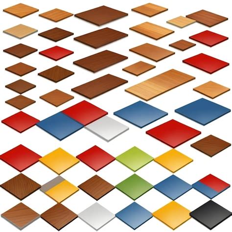 Flooring Vector Set White Background Isolated A High Premium Ai