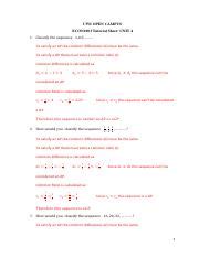 Classifying Arithmetic And Geometric Sequences Tutorial Sheet Course