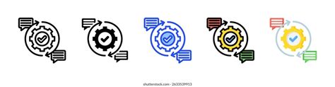Automated Response Icon Collection Multiple Styles Stock Vector Royalty Free 2633539913