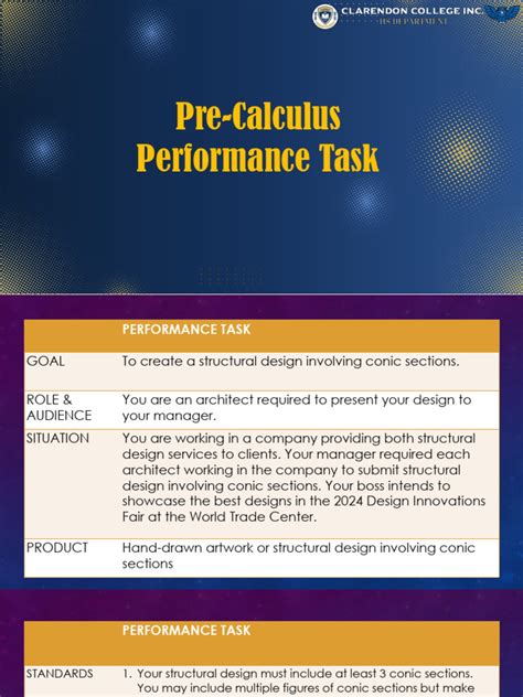 Precalculus Performance Task Pdf Ellipse Art