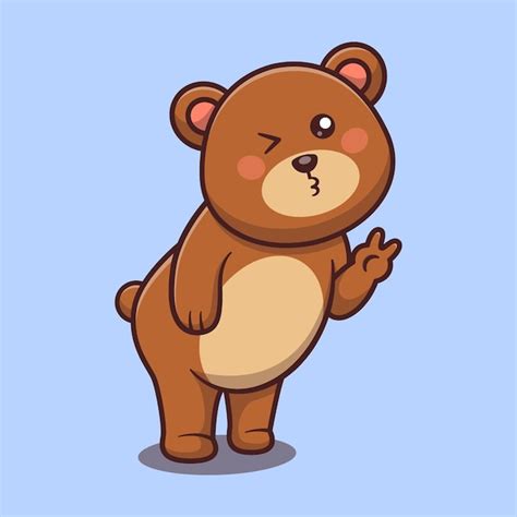 Premium Vector Bear Cute Pose Cartoon Vector Animal Illustration