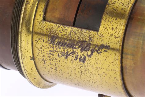 Lot 351 An Unmarked Brass Camera Lens